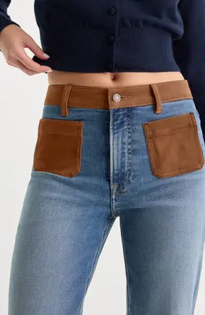 Good American Good Petite High Waist Straight Leg Jeans