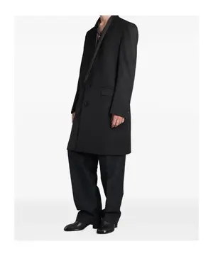 MAISON MARGIELA Iconic Logo Buttoned Coat
