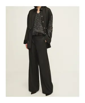 PANICALE Chevron Palazzo Trousers