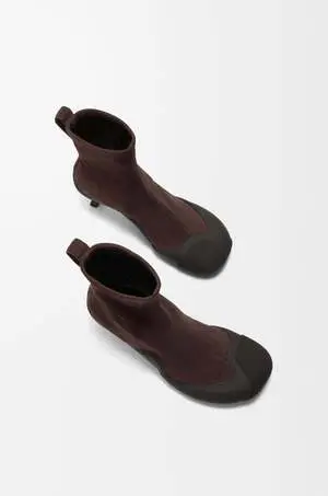 Loewe Dive Bootie In Stretch Suede
