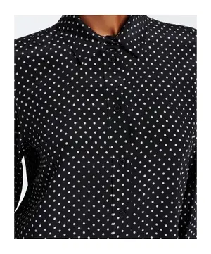NILI LOTAN Gana Polka-dot Silk Shirt