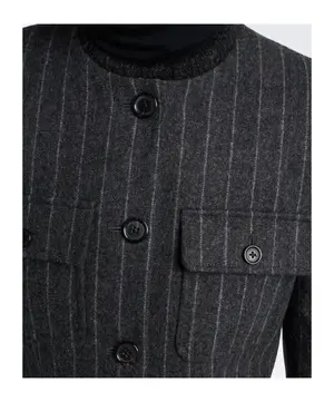 NILI LOTAN Jenette Striped Virgin Wool Jacket