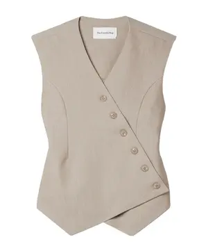 THE FRANKIE SHOP Maesa Asymmetric Woven Vest