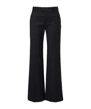 NILI LOTAN Bethany Striped Flared Trousers - Blue