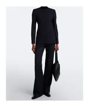 NILI LOTAN Bethany Striped Flared Trousers
