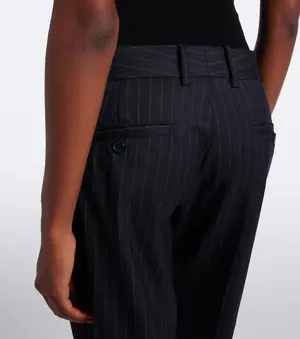 NILI LOTAN Bethany Striped Flared Trousers