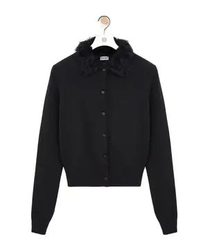 Loewe Cardigan In Wool - Black