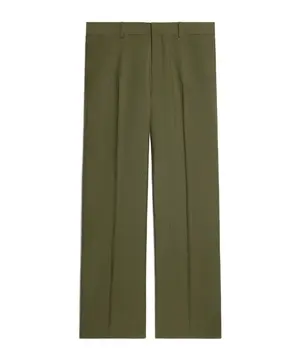 Celine Straight-leg Trousers - Olive