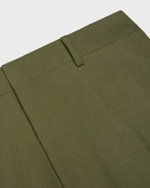 Celine Straight-leg Trousers - Olive