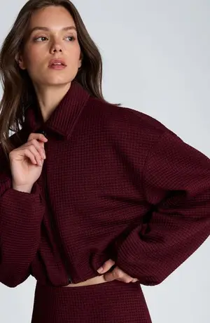 KENNETH COLE Cropped Bomber Jacket