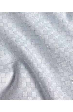 David Donahue Trim Fit Dobby Check Dress Shirt