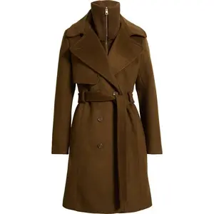 Soia & Kyo Fabianne Wool Blend Coat With Removable Bib - Espresso