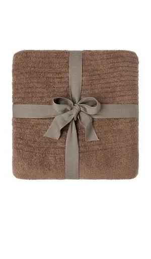 Barefoot Dreams Cozychic Lite Ribbed Throw In Brown - Chestnut