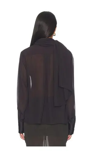 GESTUZ Lynne Scarf Shirt In Brown