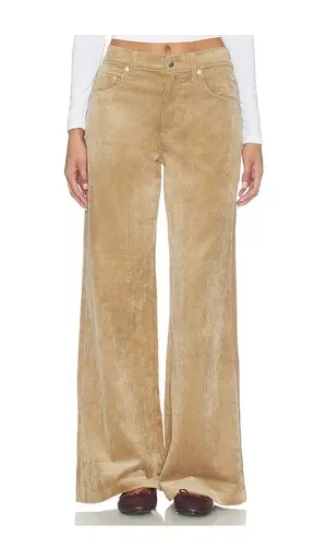 PISTOLA Jadyn Long Slung Palazzo Pant In Brown - Camel