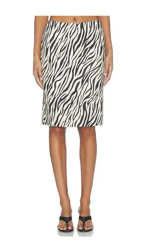 Superdown Sofia Pencil Midi Skirt In Black & White