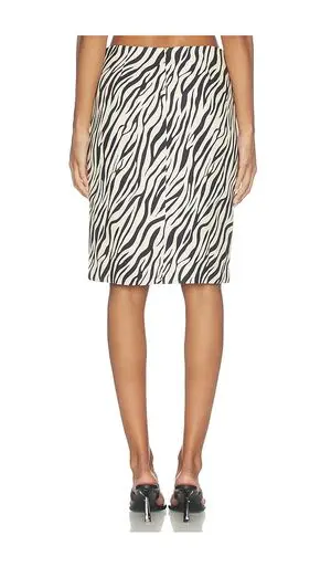 Superdown Sofia Pencil Midi Skirt In Black & White