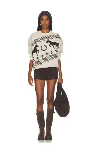 Heartloom Yulia Sweater In Multi - Ecru
