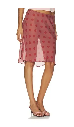 With Jéan Penny Skirt In Red - Red Dot