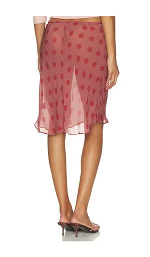With Jéan Penny Skirt In Red - Red Dot