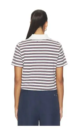 The Upside Sophie Cropped Polo Shirt In Navy
