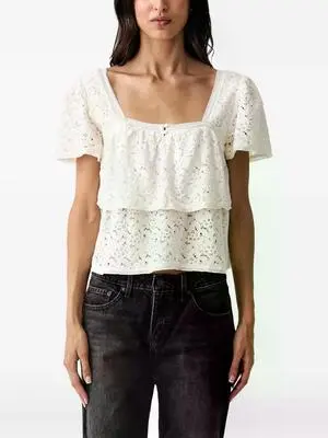 LEVI'S Dom Lace Tiered Top - White