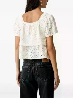 LEVI'S Dom Lace Tiered Top - White