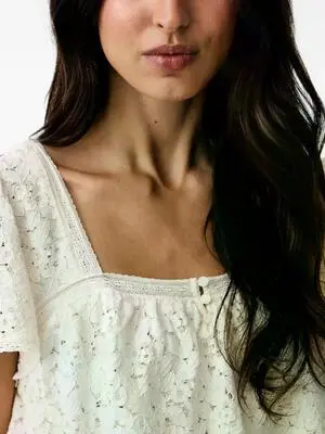LEVI'S Dom Lace Tiered Top - White