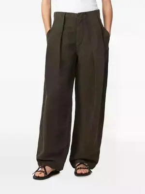 ALLSAINTS Phi Pleated Wide-leg Trousers - Grey