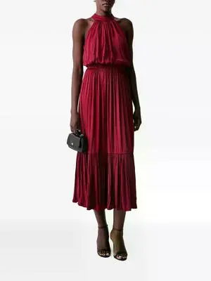 MORGAN Pleated Halterneck Midi Dress