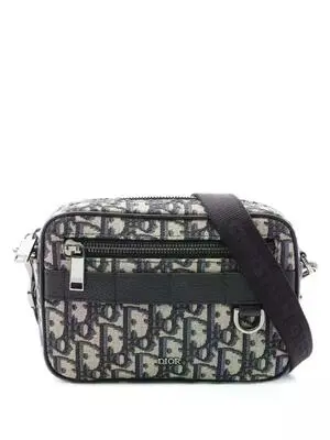 Dior 2010s Safari Oblique Shoulder Bag - Blue