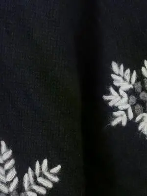 P.a.r.o.s.h Floral-embroidered Sweater - Blue