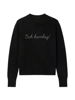 Chinti & Parker Slogan-embroidered Wool Sweater