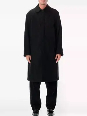 Universal Works Mac Mowbray Single-breasted Concealed-fastening Coat - Black