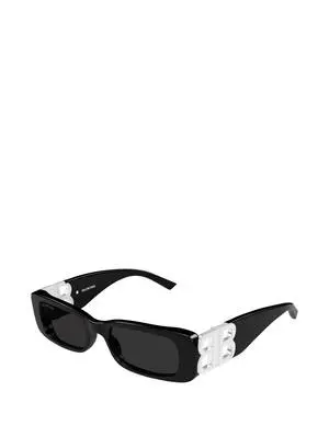 Balenciaga Dynasty Bb Logo-plaque Rectangle-frame Sunglasses