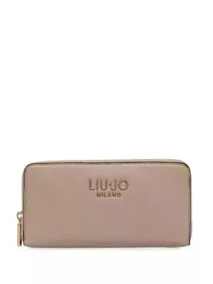 Liu Jo Logo-plaque Zip-around Wallet - Neutrals