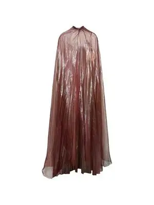 MARIA LUCIA HOHAN Celestina Metallic-finish Sheer Cape