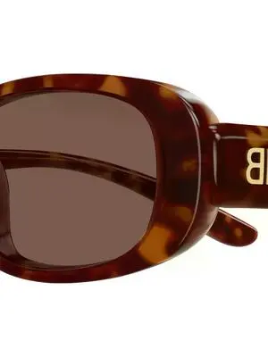 Balenciaga Tortoiseshell-effect Sunglasses
