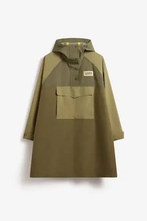GANNI X Hunter Poncho - Green