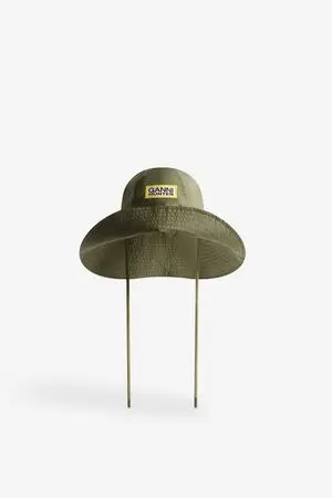 GANNI X Hunter Water Resistant Bucket Hat Size - Green