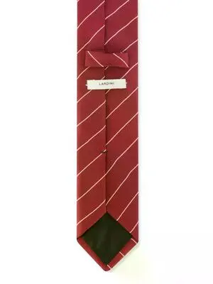 LARDINI Regimental-jacquard Silk Tie