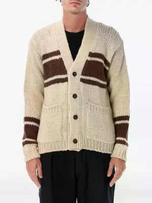 Universal Works Langdale Chunky-knit Striped Cardigan - Neutrals