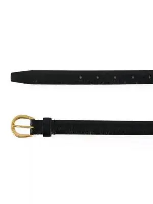 LARDINI Ostrich-embossed Leather Belt
