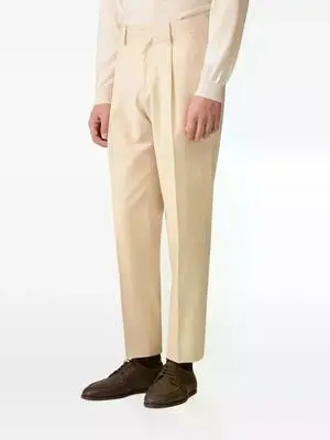 LARDINI Pleated Straight-leg Trousers