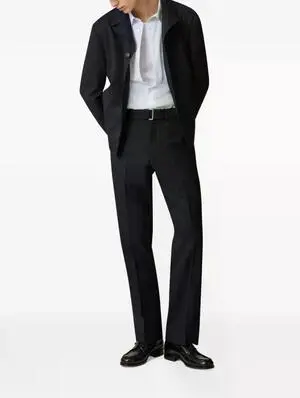 LARDINI Flat-front Straight-leg Trousers