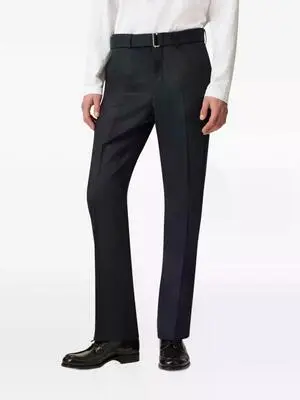 LARDINI Flat-front Straight-leg Trousers