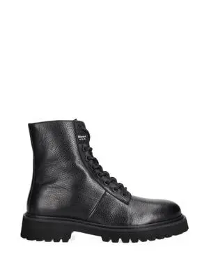BLAUER. Buxton Leather Boots - Black