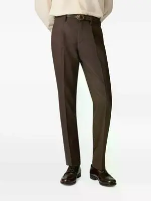 LARDINI Pleated Straight-leg Trousers