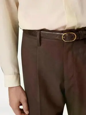 LARDINI Pleated Straight-leg Trousers