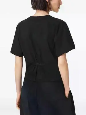ALLSAINTS Eden Artia Gathered-detail T-shirt - Black